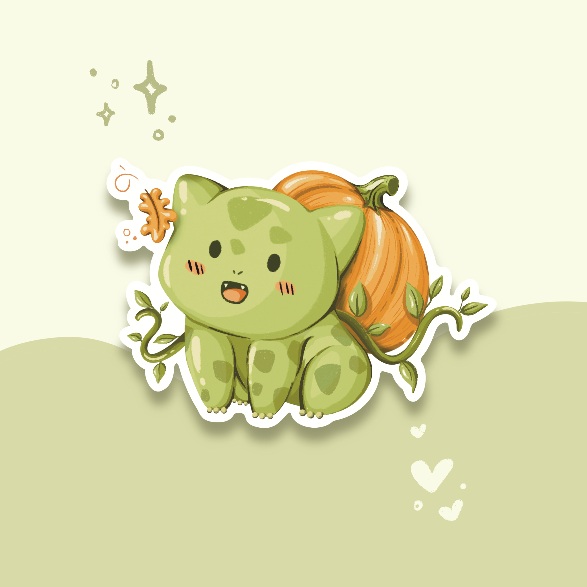 Pumpkin froggie Sticker – PepperCut