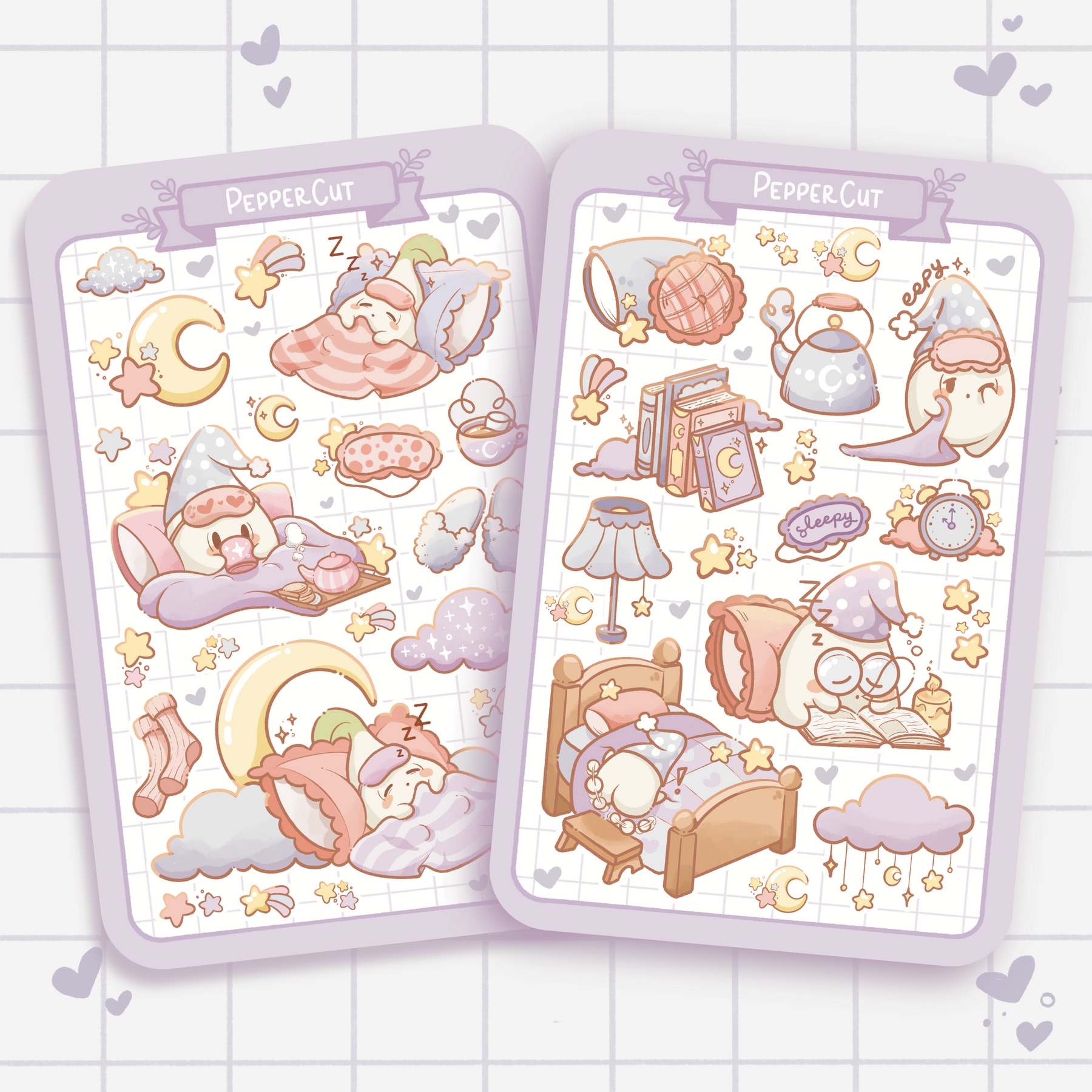 A4. Bedtime Sticker Sheets – PepperCut