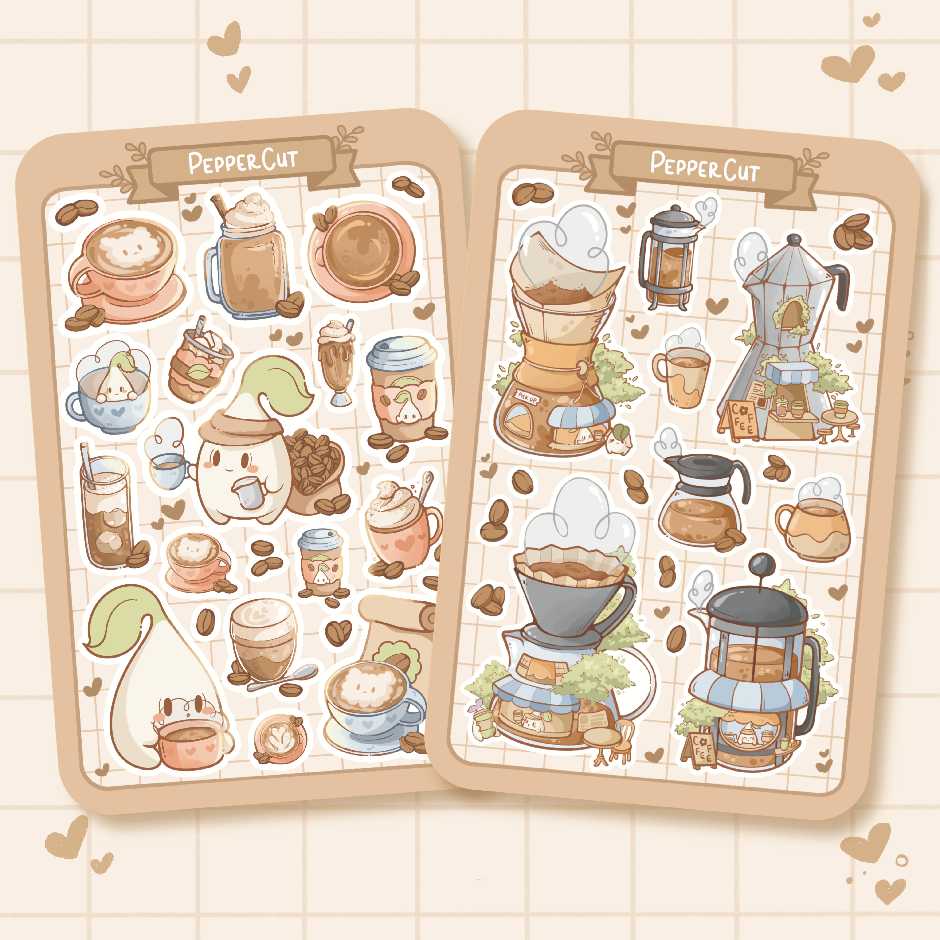 A23. Coffee House Sticker Sheets – PepperCut