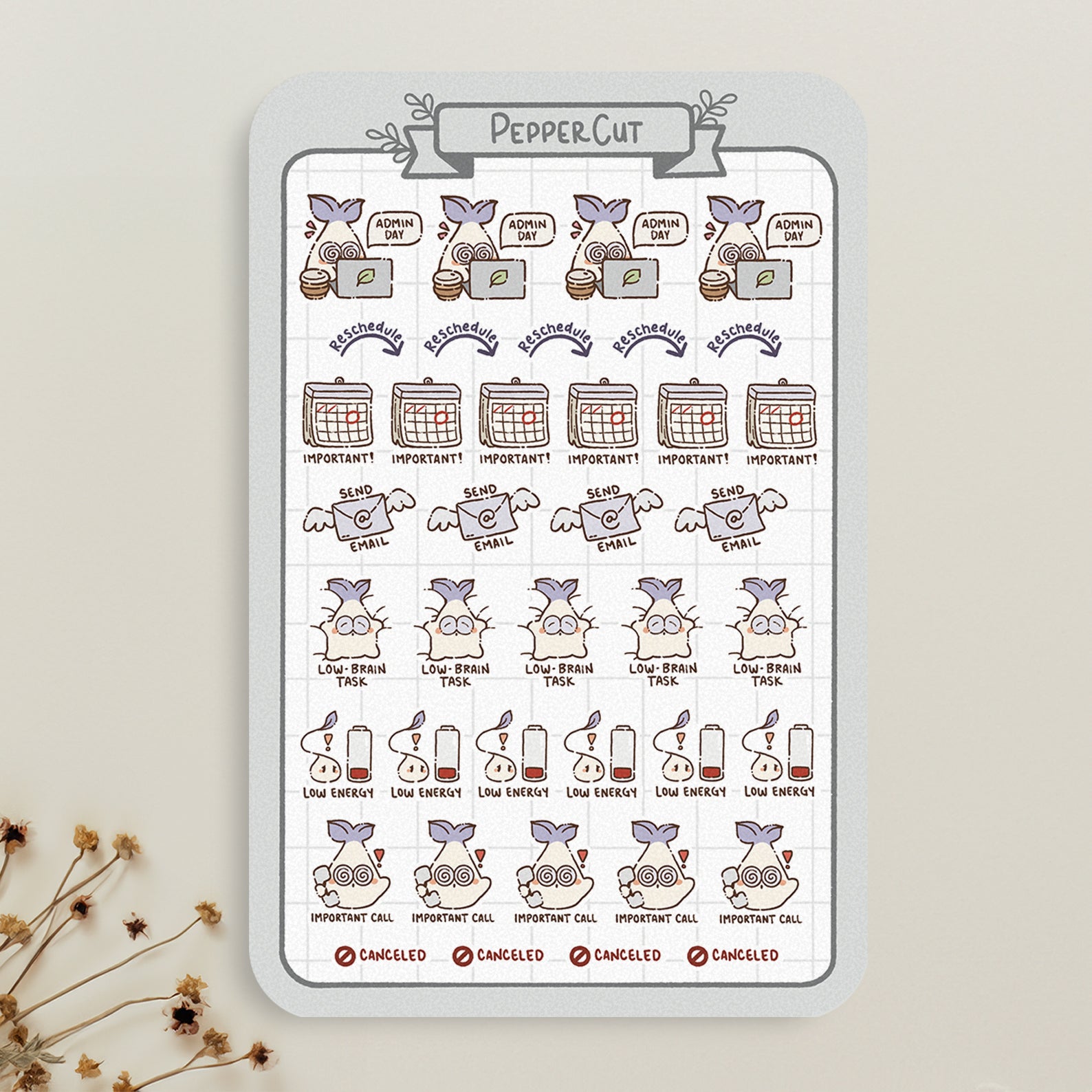B22. Honest Admin Sticker Sheet – PepperCut