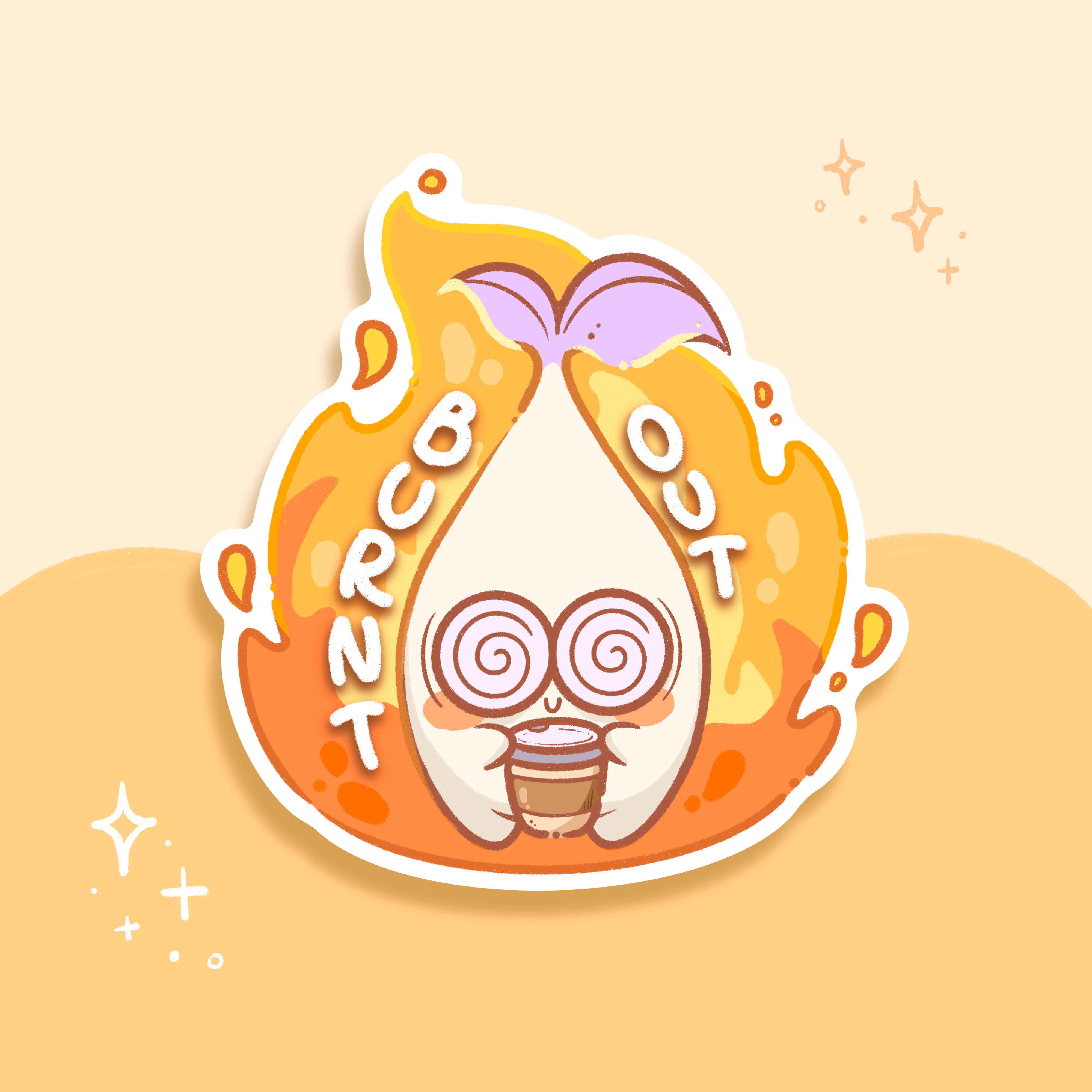 Burnt Out Sticker – PepperCut