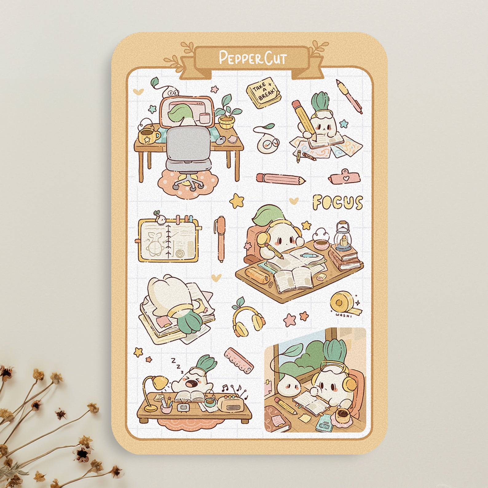 B31. Deep Study Sticker Sheet – PepperCut