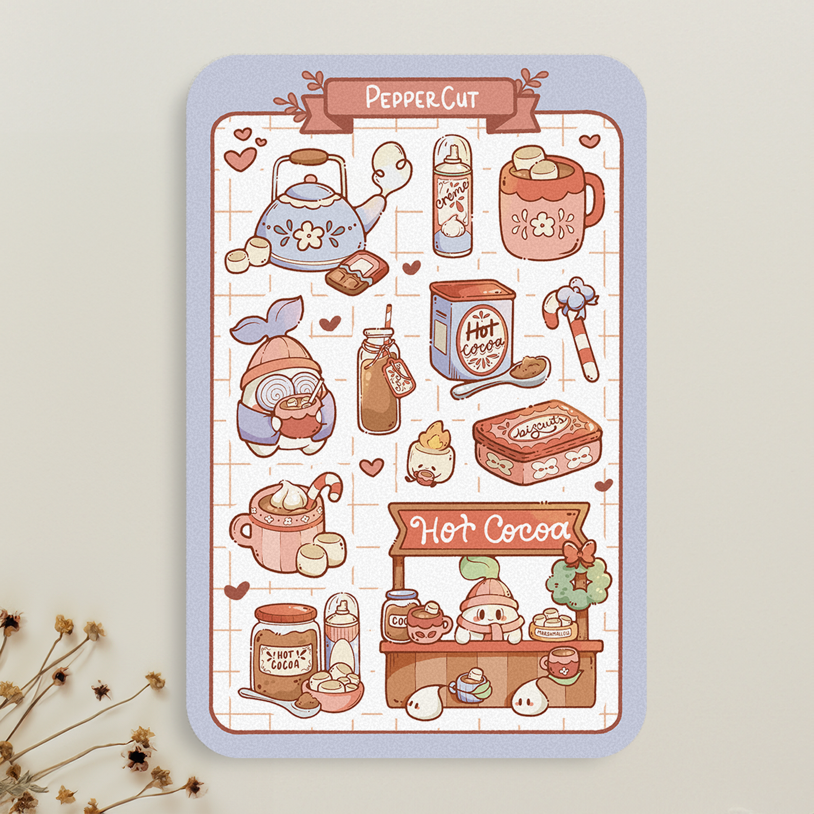 B47. Hot Cococo Sticker Sheet – PepperCut